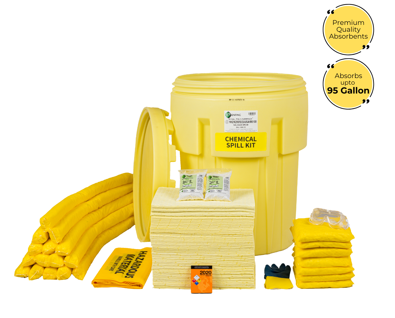 95 Gallon Chemical Spill Kit in ENPAC Salvage Drum
